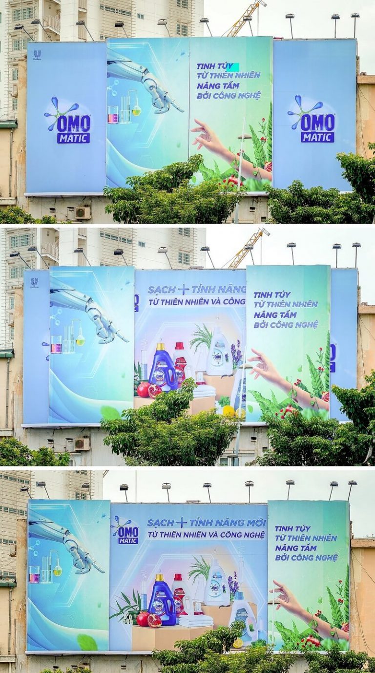Billboard quảng cáo cập nhật thời tiết đầy sáng tạo của OMO Matic ...